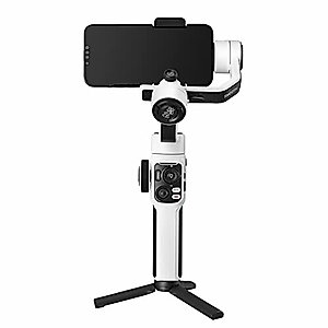 Zhiyun Smooth 5S Combo white Gimbal Stabilizer for Smartphone for iPhone 14 13 12 11 SE XS XR X 8 Pro Max Plus Samsung Android YouTube Tiktok Vlogging, Zhiyun Smooth 5 Phone Gimbal upgraded version