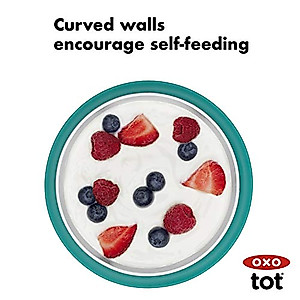 OXO Tot Stick & Stay Suction Plate & Bowl Bundle - Teal