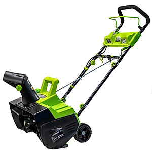 Earthwise SN74022 22" 40V Cordless Electric Snow Thrower, (4.0AH Battery & Charger Included)