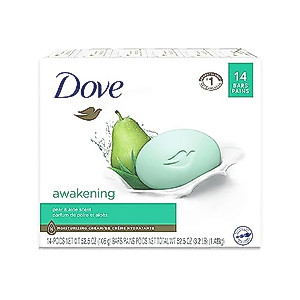 Dove go fresh Beauty Bar More Moisturizing Than Ordinary Bar Soap Rejuvenate Pear and Aloe Vera Scent 3.75 oz 14 Bars