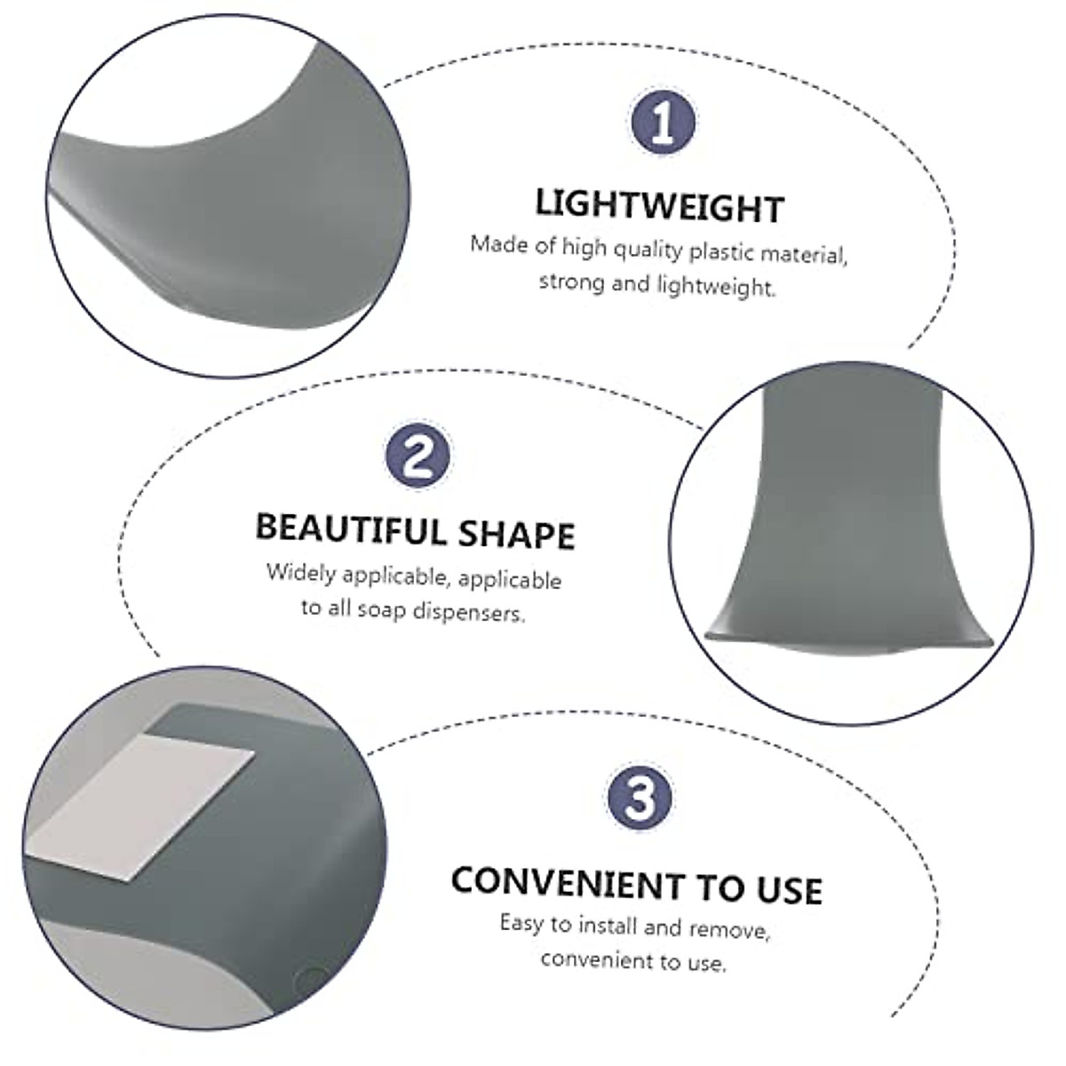 BETOOKY 1pc Water Tray Automatic Drip Tray Liquid Soap Dispenser Catch Tray Laundry Cup Bark Soap Drip Foam Hand Soap Wall-Mounted Soap Dispenser Tray Plastic Electric