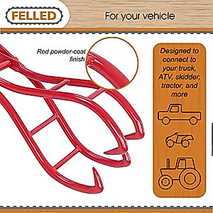 Felled Timber Claw Hook, 28in - Log Lifting Tongs Heavy Duty Grapple Timber Claw, Lumber Skidding Tongs Logging Grabber