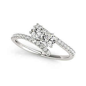 I Love US™ Two-Stone Forever Us Ring 1/2 ct tw Diamonds 14K (7)