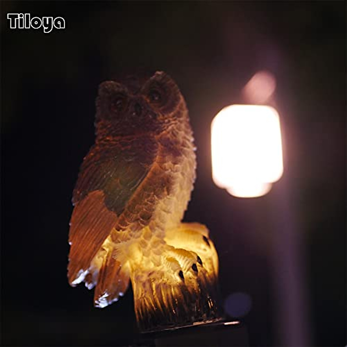 TILOYA Owl Solar Garden Light Pro, Cute Owl Outdoor Yard Light Waterproof Adorable Garden Light Pro for Garden Lawn Decoration Walkway Courtyard Patio Decoration Creative Gift