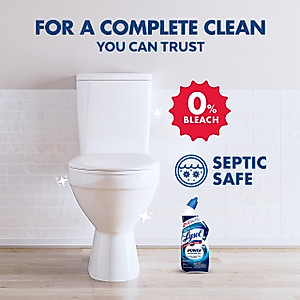 Lysol Power Toilet Bowl Cleaner Gel, For Cleaning and Disinfecting, Stain Removal, 24oz ( 9 count)