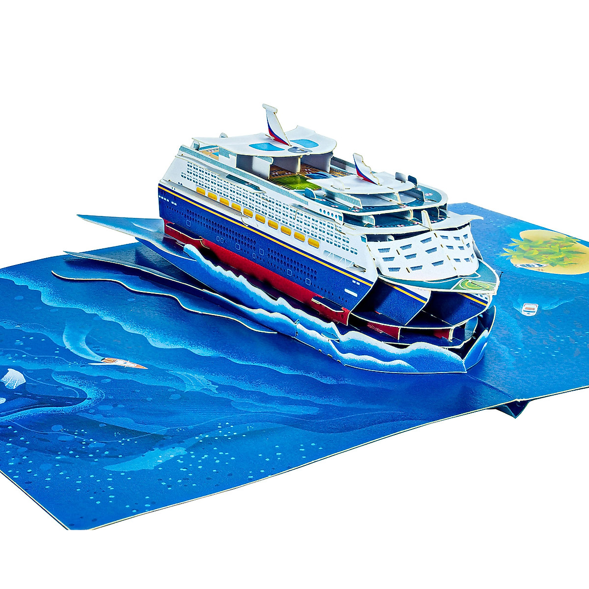 WOWPAPERART 3D Pop Up Greeting Card - Blank Inside for Personalized Messages, Multicolor, 5 x 7 Inches, Folded Flat, Great for Birthdays, Christmas, Love, Thank You, and More