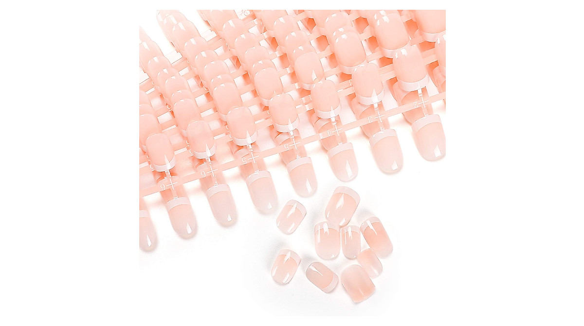 LIARTY French Press On Nails Kit - 240 Short French Tips Set