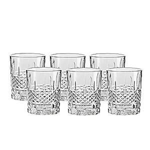 WHOLE HOUSEWARES Double Old-Fashioned Drinking Glasses - Whisky Glasses - Tumblers Set of 6 (9OZ)