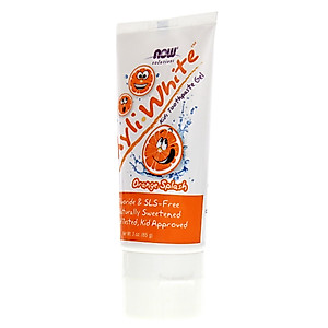 XyliWhite Orange Splash Kids Toothpaste Now Foods 3 oz Gel Pack of 2