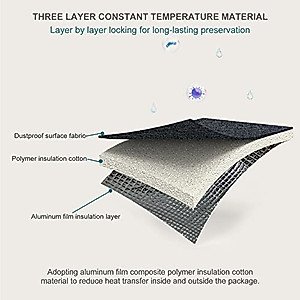 Mziart Lunch Bag for Women Men Reusable Lunch Bags Simple Lunch Tote Bag Modern Insulated Lunch Box Food Container Lunch Cooler Bag for Work Office Travel Picnic (Gray)