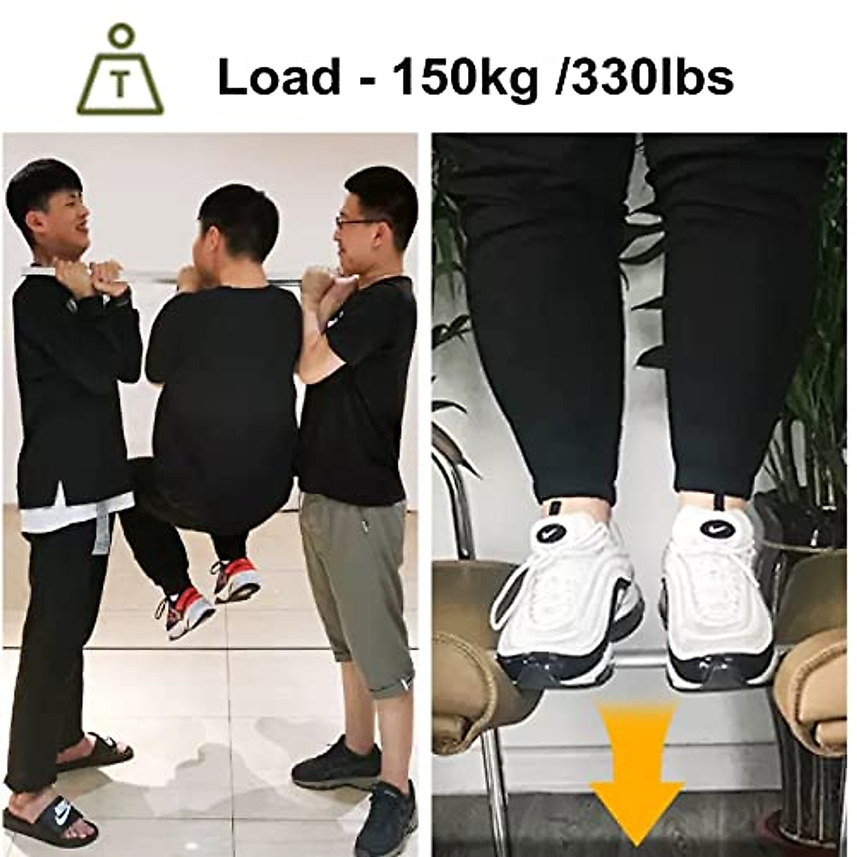 Wardrobe Rod Metal Hanging Pole, Bedroom Closet Garment Bar with Screws Kit, 40/50 / 60/70 / 80/100 / 120/150 cm Long (Color : Black, Size : 120cm/47.2 in)