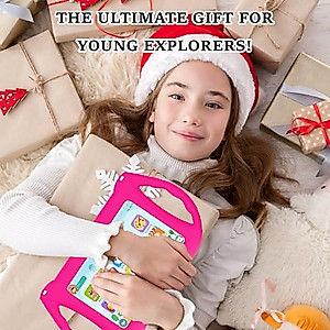 RliyOliy Kids Tablet, 7 inch Android 12 Tablet for Kids, 3GB RAM 32GB ROM Toddler Tablet with Bluetooth, WiFi, GMS, Parental Control, Dual Camera, Educational, Games(Pink)