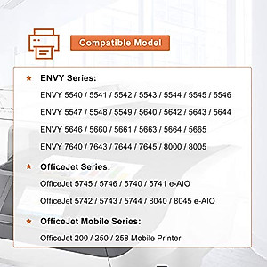 MYTONER 62XL Black Ink Remanufactured Ink Cartridge Replacement for HP 62XL 62 XL for OfficeJet 200 250 Envy 5660 7640 7645 5740 5540 5642 5643 5746 5745 5640 5642 8000 Printer (Black, 2-Pack)