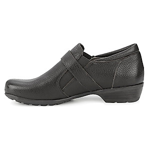 Ros Hommerson Women's Eliot Hook and Loop Classic Loafer Black Leather 8 US Wide (D)