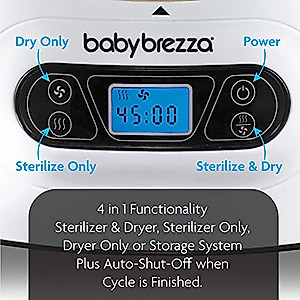 Baby Brezza Baby Bottle Sterilizer and Dryer Machine – Electric Steam Sterilization - Universal Fit - Pacifiers, Glass, Plastic, and Newborn Feeding Bottles