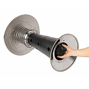 Cuisinart COH-500 Portable Tabletop Patio, 11,000 BTU Outdoor Propane Heater with Safety Tilt Switch and Burner Screen Guard, 30 sq. Foot Heat Range, Black