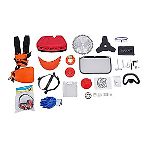 51.7CC Multi-Functional Trimming Tool,4 in 1 Gas Hedge Trimmer Brush Cutter, Pole Chainsaw Pruner & Extension Pole,1.4KW Tree Trimmer, Weed Eater,String Trimmer, Gas Pole Saw for Lawn Care