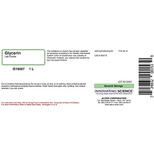 ALDON Innovating Science Pure Glycerin, 1L – Laboratory Grade – Excellent for Organic Chemistry & Biochemistry Experiments - The Curated Chemical Collection