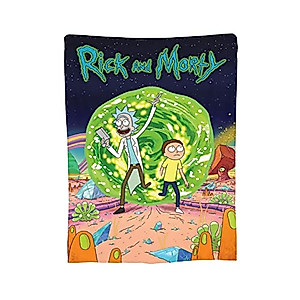 Animated Characters Blanket Ultra Soft Flannel Fleece Lightweight Throw Blankets Warm Air Conditioning Blanket for Couch Sofa Bed, Black, 50''x40''