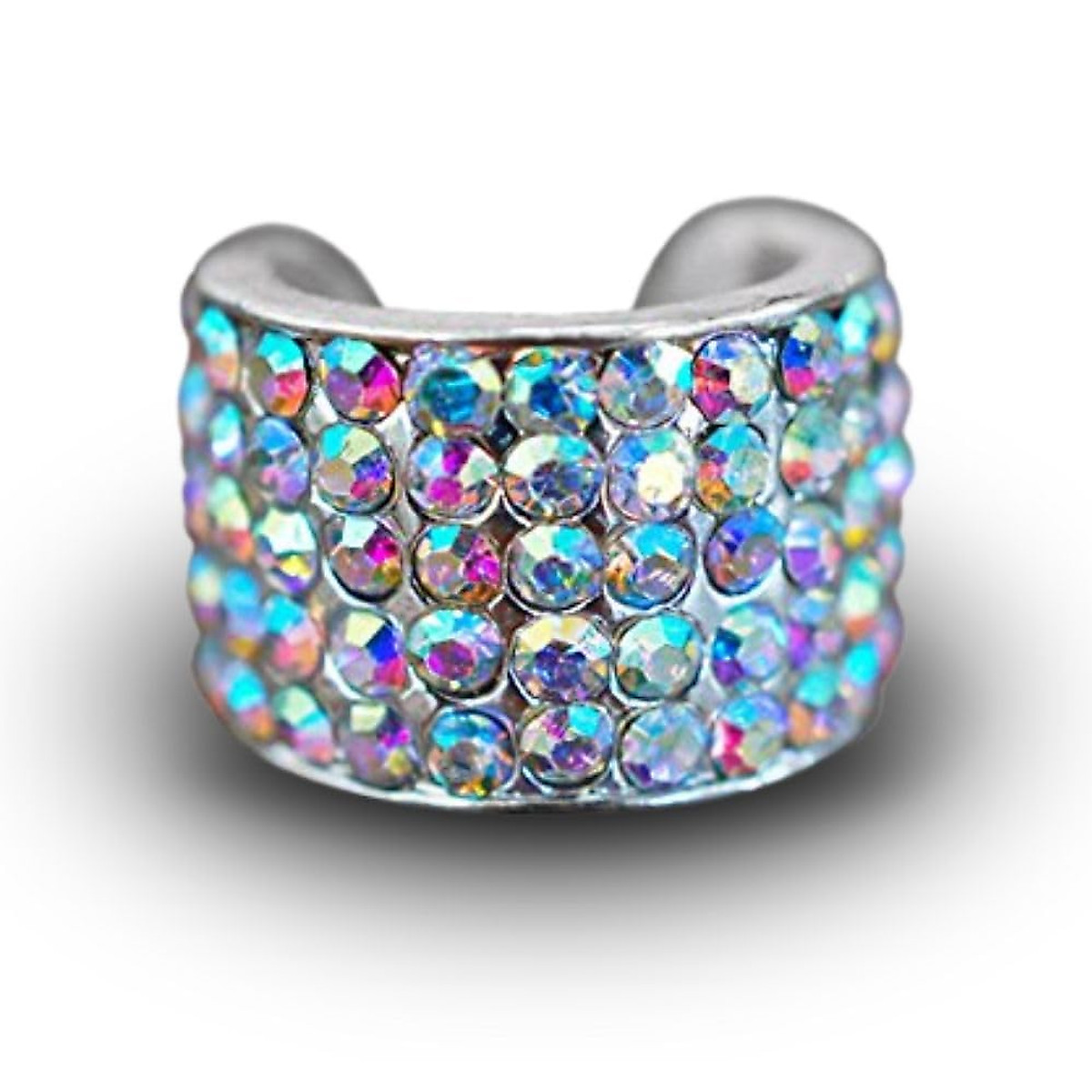 charMED Custom Stethoscope Charms - Iridescent Charm - Gifts for Nurses, Doctors, Veterinarians, Technicians, Surgeons & Healthcare Professionals - Metal Silver 0.5" Ring Charm