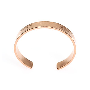 10mm Wide Hammered Copper Cuff Bracelet By John Brana Handmade Jewelry 100% Uncoated Solid Copper Cuff (6.5 Inches)