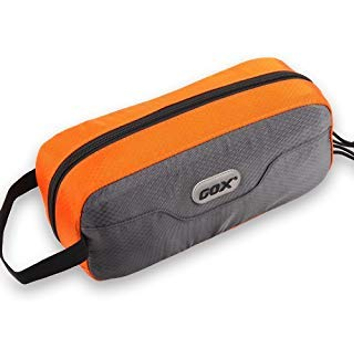 GOX Small Travel Toiletry Bag, Dopp Kit Case For Men, Multifunction Organizer Pouch (Grey/Orange)
