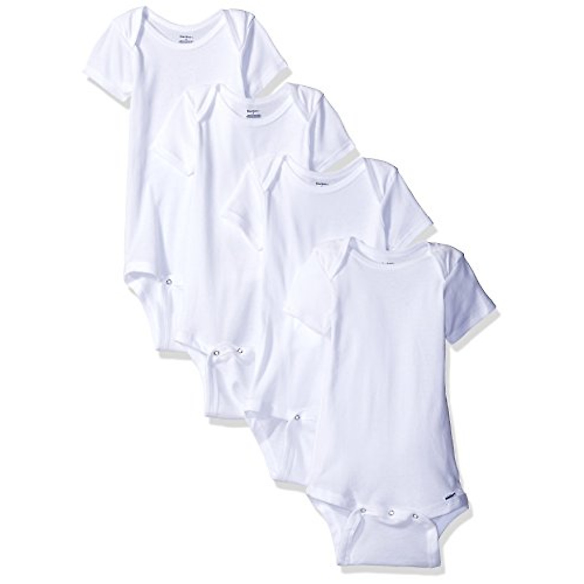 Gerber Baby 4-Pack Short-Sleeve Onesies Bodysuit, white, 4T