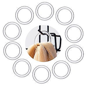 Kritkin 200 Pcs Clear Scarf Rings Plastic Rings for Crafts DIY Transparent Hanging Display Rings 1.25 Inch O Rings Projects Retail Scarves Garment Hangers Accessories