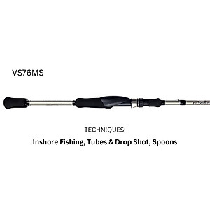 Fitzgerald Vursa Series Spinning Rods 6'9"-7'6” Most Versatile Rods, Lightweight & Sensitive Tournament Performance Designed for Freshwater and Inshore, Great for Bass, Walleye or Musky Fishing