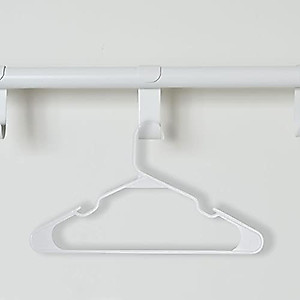 SEDLAV White Hangers Set with Built-in Shoulder Grooves – Reinforced Plastic Edges for Stability and Support, Slim Design, Plastic Smooth Edges for Hanging Thin Strap Shirts, t-Shirts, Blouses