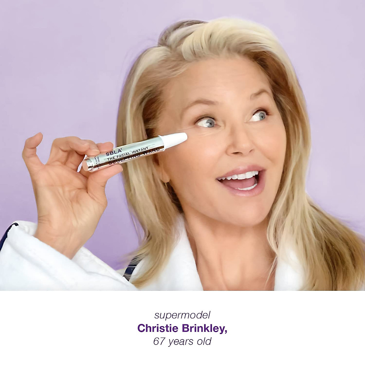 SBLA Beauty Facial Instant Sculpting Wand, Advanced Anti-Aging Serum, Smoothing, Skin Tightening, Brightening All Skin Types & Reducing Lines & Wrinkles 0.23 Fl Oz / 6.8mL (100 doses)