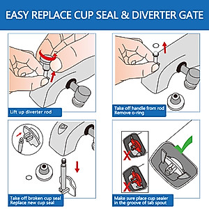 PROOX Cup Seal & Diverter Gate, Bathtub Spout with Diverter Repair Kit, Tub Spout Replacement Parts