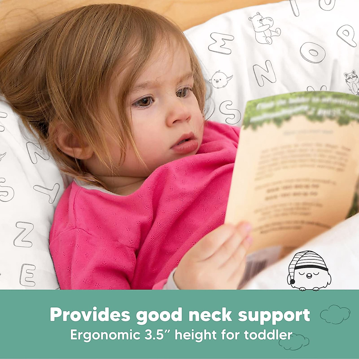 KeaBabies 2-Pack Crib Sheets for Boys, Girls and Toddler Pillow with Pillowcase - Jersey Fitted Crib Sheet - 13x18 My Little Dreamy Pillow - Organic Baby Crib Sheets Neutral - Organic Cotton