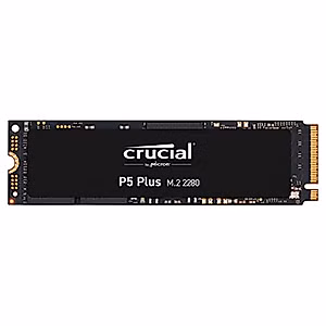Crucial P5 Plus 500GB PCIe Gen4 3D NAND NVMe M.2 Gaming SSD, up to 6600MB/s - CT500P5PSSD8, Solid State Drive