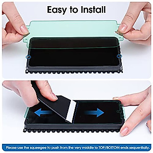 amFilm Screen Protector for Samsung Galaxy S22 5G 6.1 Inch [100% Fingerprint ID Compatible] with Tempered Glass Camera Lens Protector and Easy Installation Tray, HD Clear, Hybrid Film, 2+2 Pack