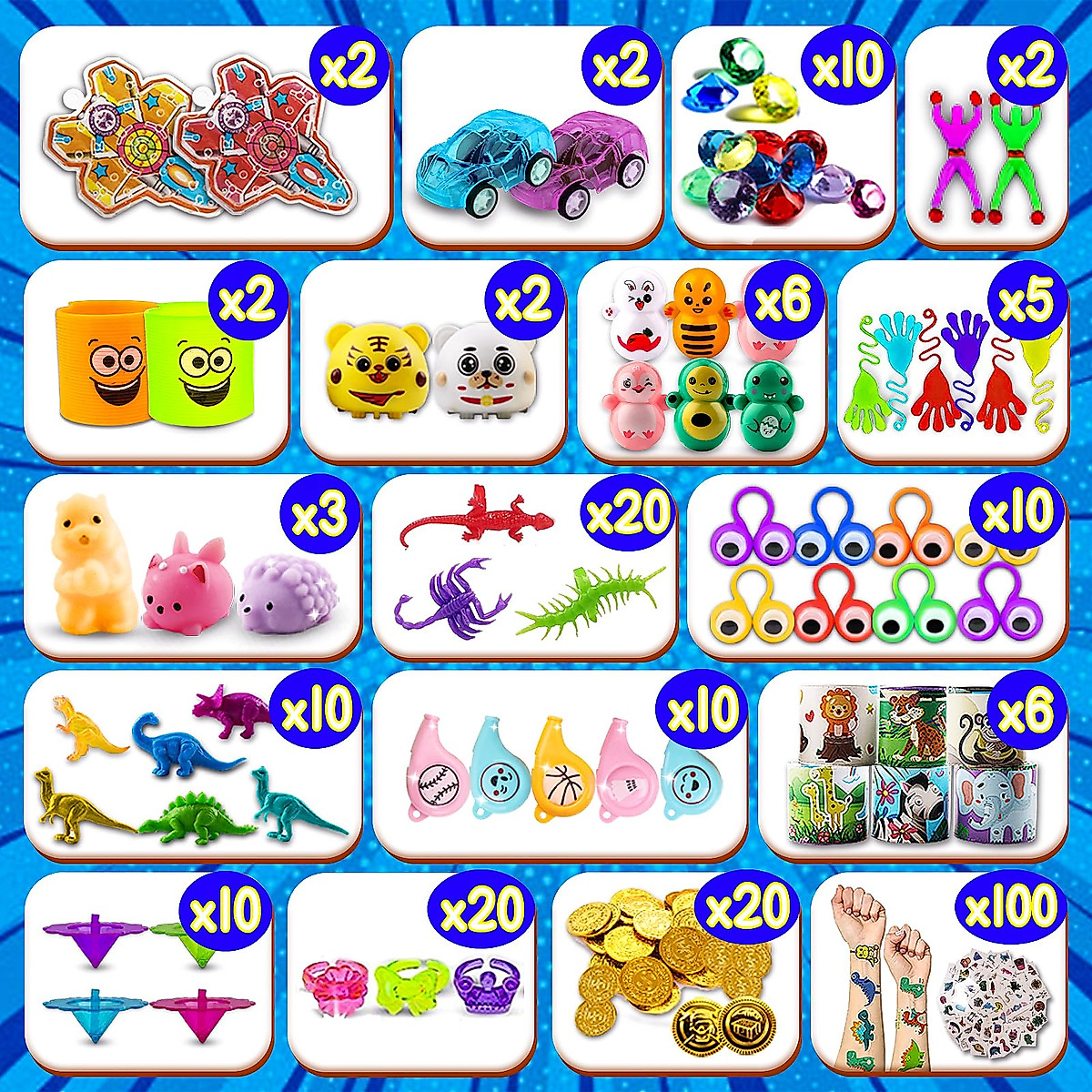 320PCS Party Favors for Kids Fidget Toys,Treasure Box Toys for Classroom,Birthday Party Favors Goodie Bags Stuffers for Kids,Pinata Stuffers,Carnival Prizes,Fidgets for Classroom Prizes