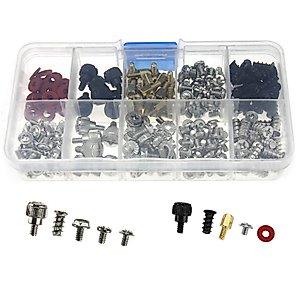 Create idea 228pcs Computer PC Screws Kit with Case for Motherboard Case Fan Hard Disk Notebook