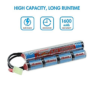 Tenergy Combo 9.6V 1600mAh Butterfly Mini NiMH Battery Pack + 8.4V-9.6V NiMH Smart Charger