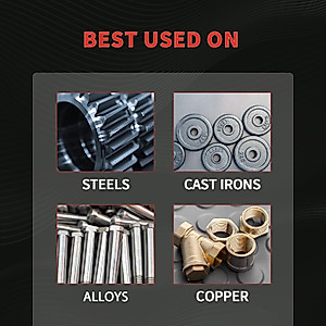 S&F STEAD & FAST Carbide Burr with 1/4” Shank 1/2” Cutter Dia 1/2” Length, Professional Grade Tungsten File, Die Grinder Bit for Metals, Rotary File Ball Shape, Grinding Burr Bit