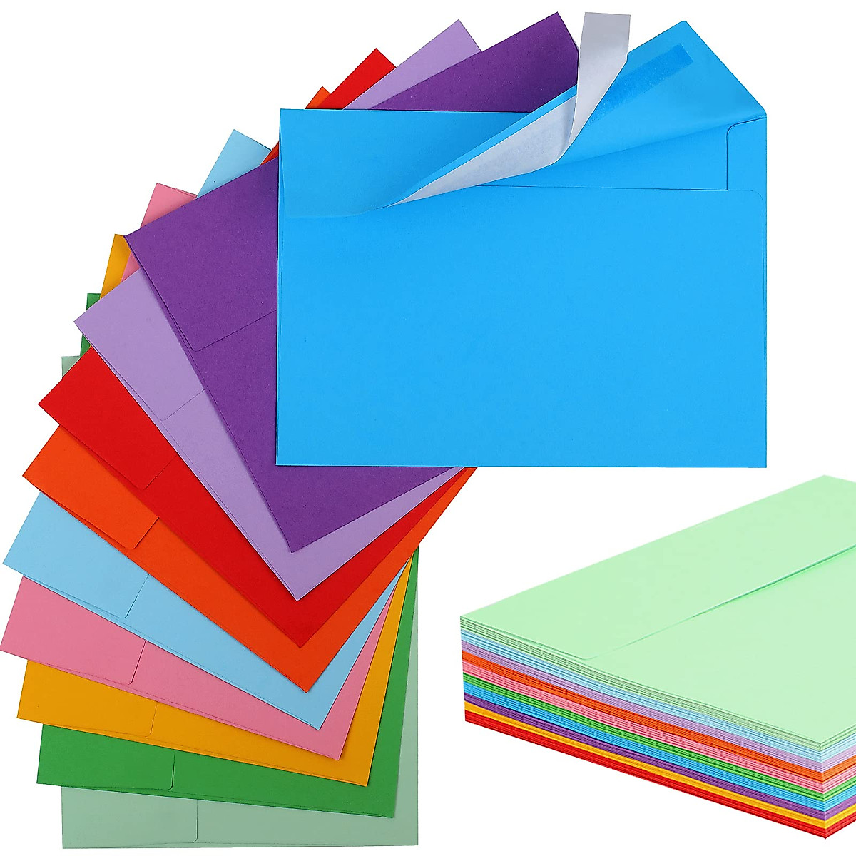 50 Pack Colored Envelopes, 5x7 Envelopes, Card Envelopes A7 Envelopes Envelopes for Invitations, Printable Invitation Envelopes for Weddings, Invitations, Photos, Postcards, Greeting Cards, Mailing