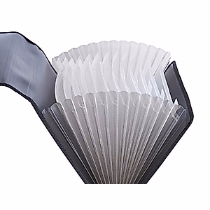 It's Academic Accordion File Organizer, Black Fabric, Notepad Included, 500 Sheet Capacity, 11 x 14 (98778-6D)