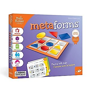 FoxMind Games: MetaForms Logic and Deductive Reasoning Puzzle Game, 80 Smart Puzzles to Work Through, 6 Levels of Complexity, Develops STEM Skills, 1+ Players, for Ages 5 and up