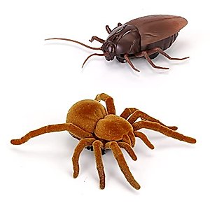 Lylyzoo Robotic Toy Tarantula for Indoor Cats, Electric Moving Fake Spider, Fun Prank Toy, Battery-Operated Interactive Cat Toys for Kitten Chasing and Entertainment (Fake Tarantula)