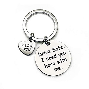 Drive Safe Keychain Gifts for Family Member Friends Birthday Gift Gift Stocking Stuffer Birthday Gifts for Women Men