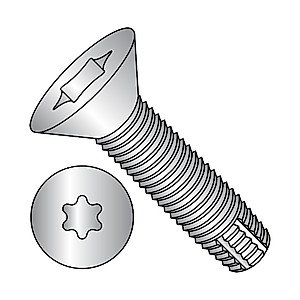 Small Parts 1428FTF188 18-8 Stainless Steel Thread Cutting Screw, Plain Finish, 82 Degree Flat Head, Star Drive, Type F, 1/4"-20 Thread Size, 1-3/4" Length (Pack of 10)