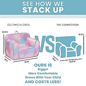 Delta Children Cozee Chair for Kids for Ages 18 Months and Up, Tie Dye