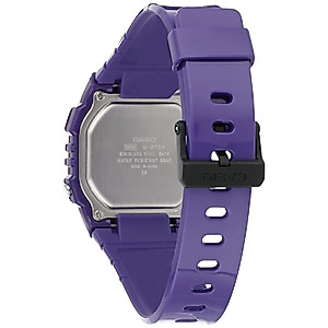 Casio W-215H-6 Men's Digital Quartz Watch with Resin Strap, Purple/Grey, Bracelet