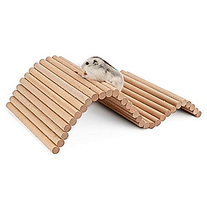 Niteangel Hamster Climbing Ladder Wooden Suspension Bridge for Guinea Pigs Rats Hedgehog Gerbils Mouse Sugar Glider and Other Small Animals (Medium)