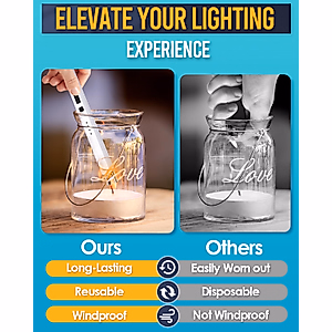 Electric Candle Lighter for Women - USB Rechargeable Plasma Arc with LED Display, Upgraded Safety Lock, Flameless & Long Design for Grill, Stocking Stuffers & Gifts for Women, Men, Mom, Birthday