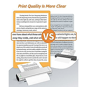 Odaro M08F Letter Portable Printer Wireless for Travel, Bluetooth Thermal Printer Inkless, Small Compact Printer Support 8.5" X 11" Letter Size Thermal Paper, Work with Laptop Phone and Pad - Silver
